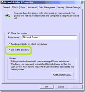 How to add a shared printer on a server using Group Policy Preferences
